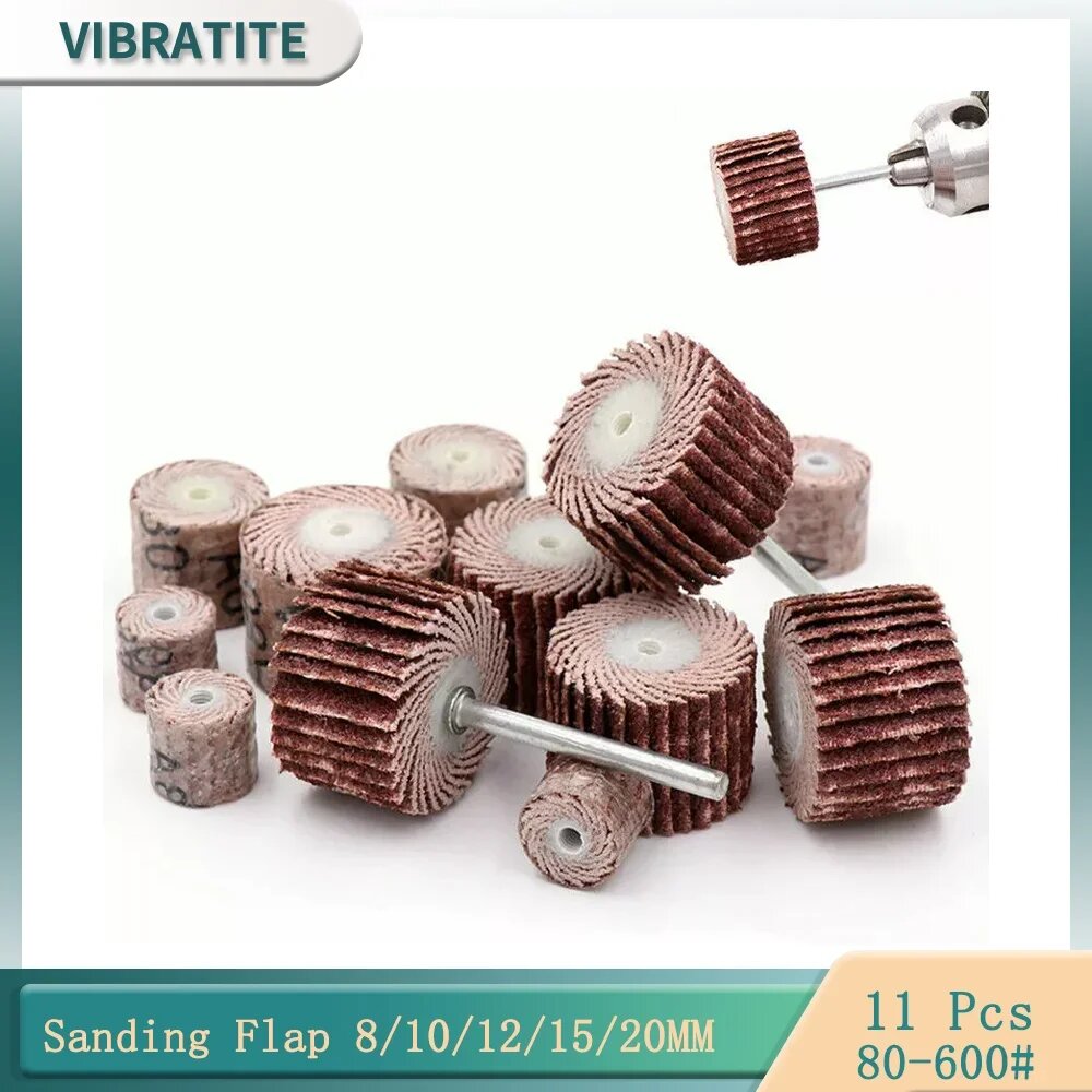 Набор шлифовальных пластин VIBRATITE 11 шт, 8/10/12/15/20 мм 12MM, 180