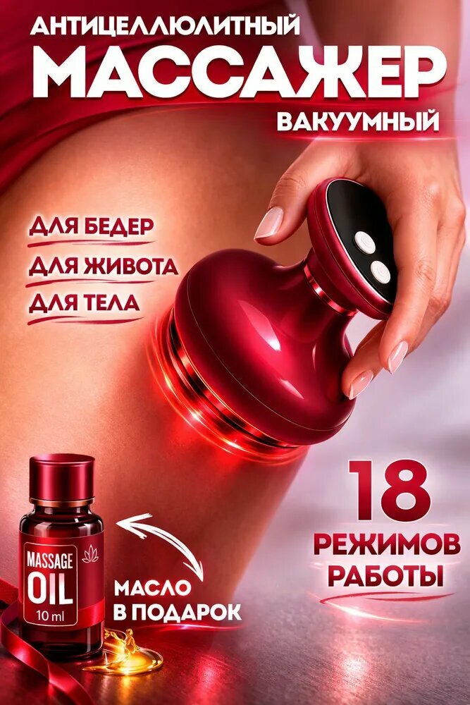 Вакуумный массажер антицеллюлитный, массажер от целлюлита, Аппарат электрический вибромассажный BackTone3