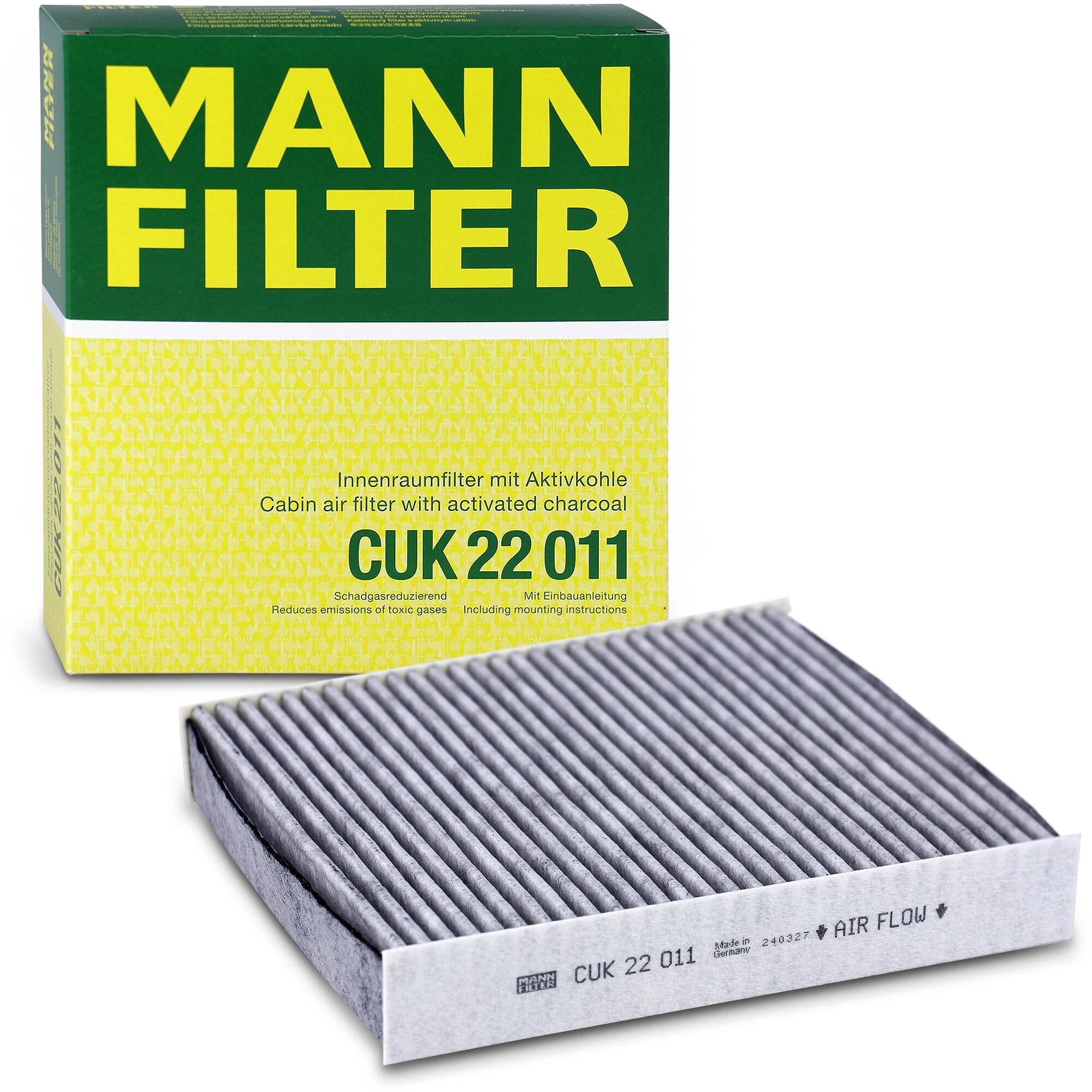 Фильтр салонный, угольный MANN-FILTER CUK 22 011