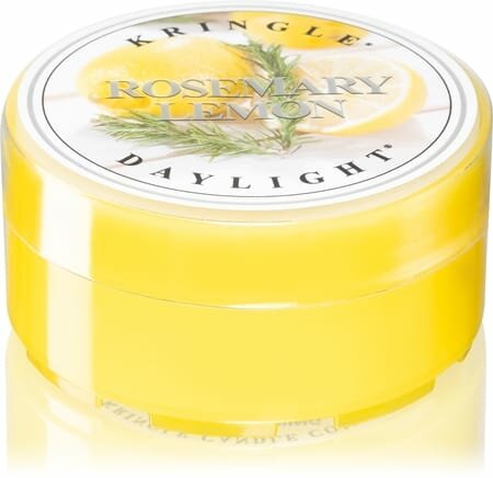 Свеча Kringle Candle Rosemary Lemon, белый