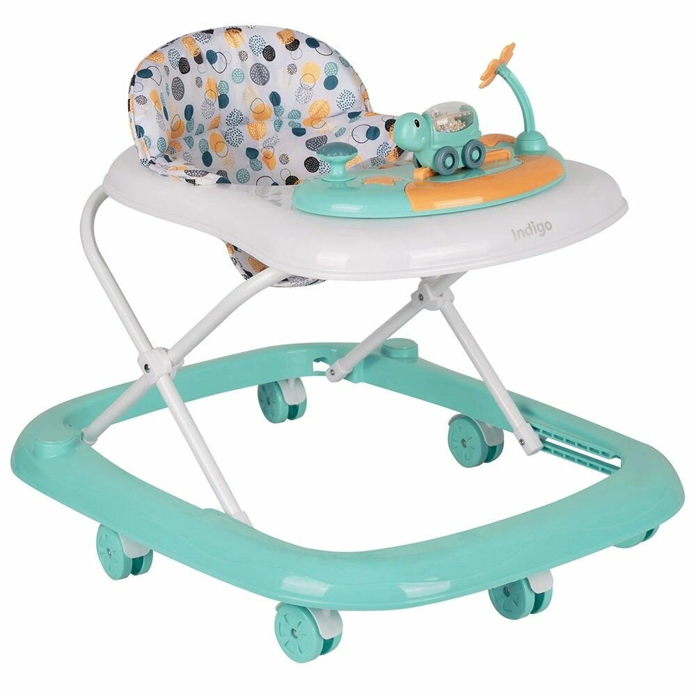 Детские ходунки Alis turtle 7 колес, свет, музыка зеленый, w5701g