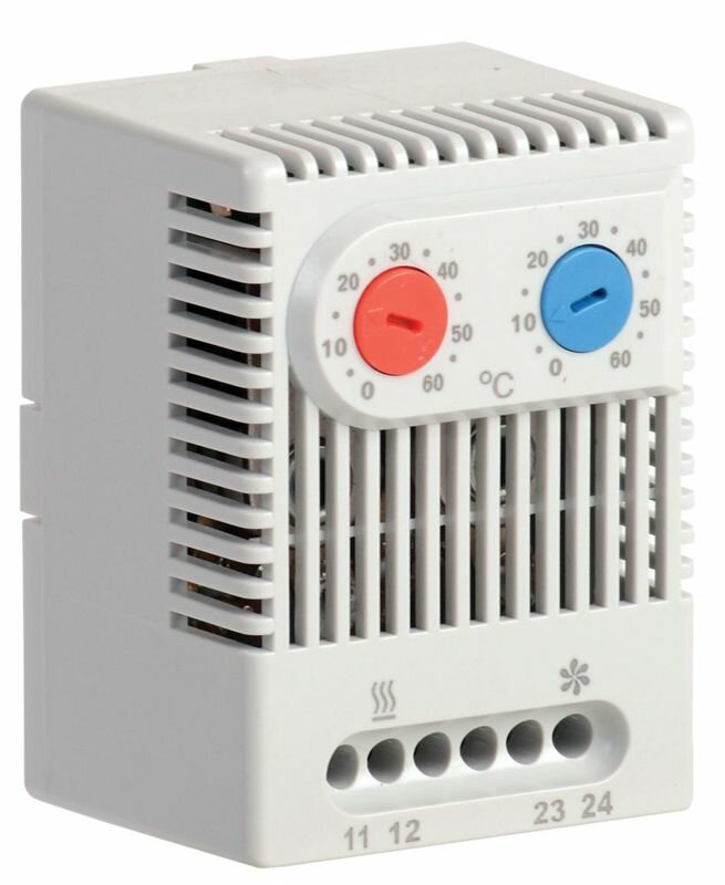 Термостат двухканальный УККт от 0 до +60град. C NO+NC IEK YCE-DTNO-NC-60