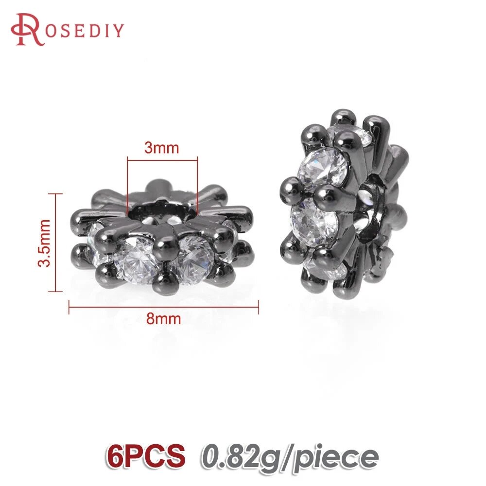 Бусины Rosediy из латуни и циркония