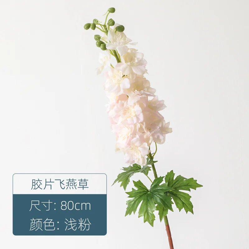 Искусственные цветы Дельфиниум фиолетовые Anlincong 5 шт. Розовый, Light pink