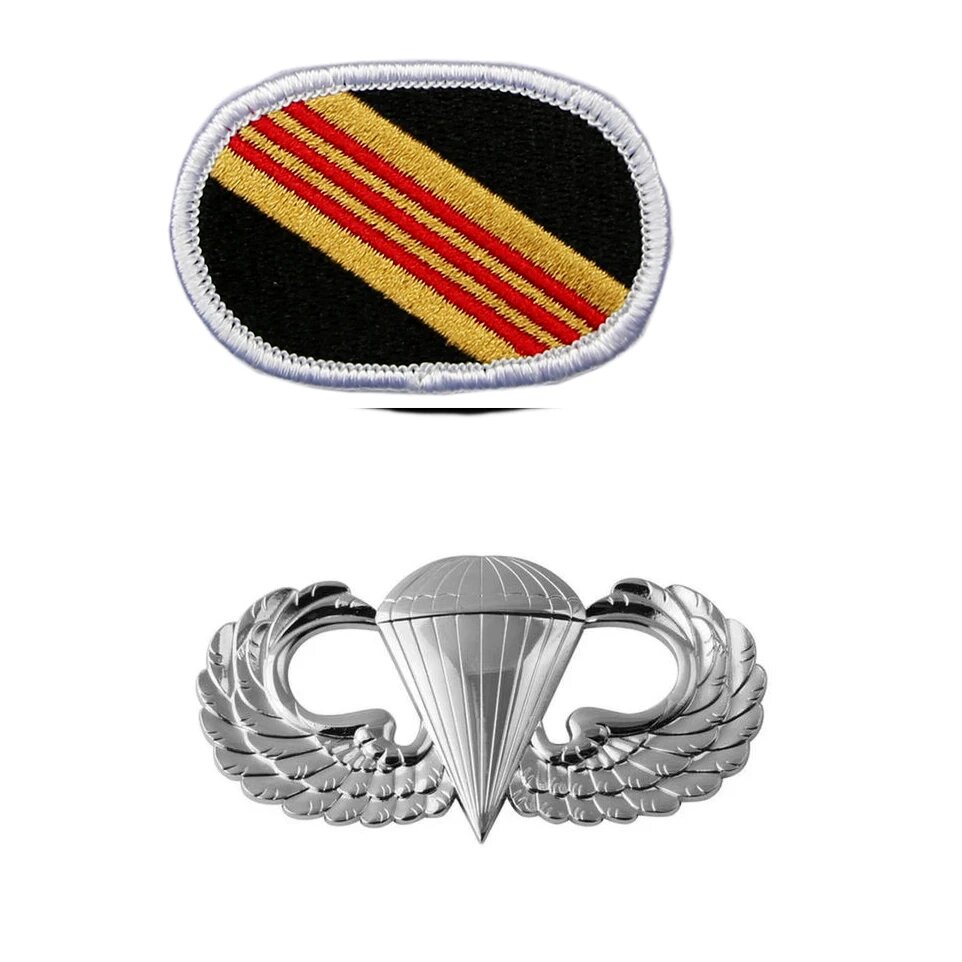 Значок "Крылья прыжков" US Special Forces Airborne, серый, цвет 3