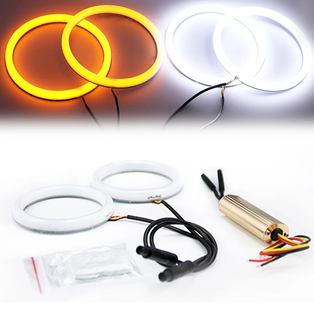 4 шт. белые светодиодные хлопковые светильники Angel Eyes Halo Ring Kits для BMW 3 5 7 серии E30 E32 E34 Сменный OEM-отражатель фар DRL
