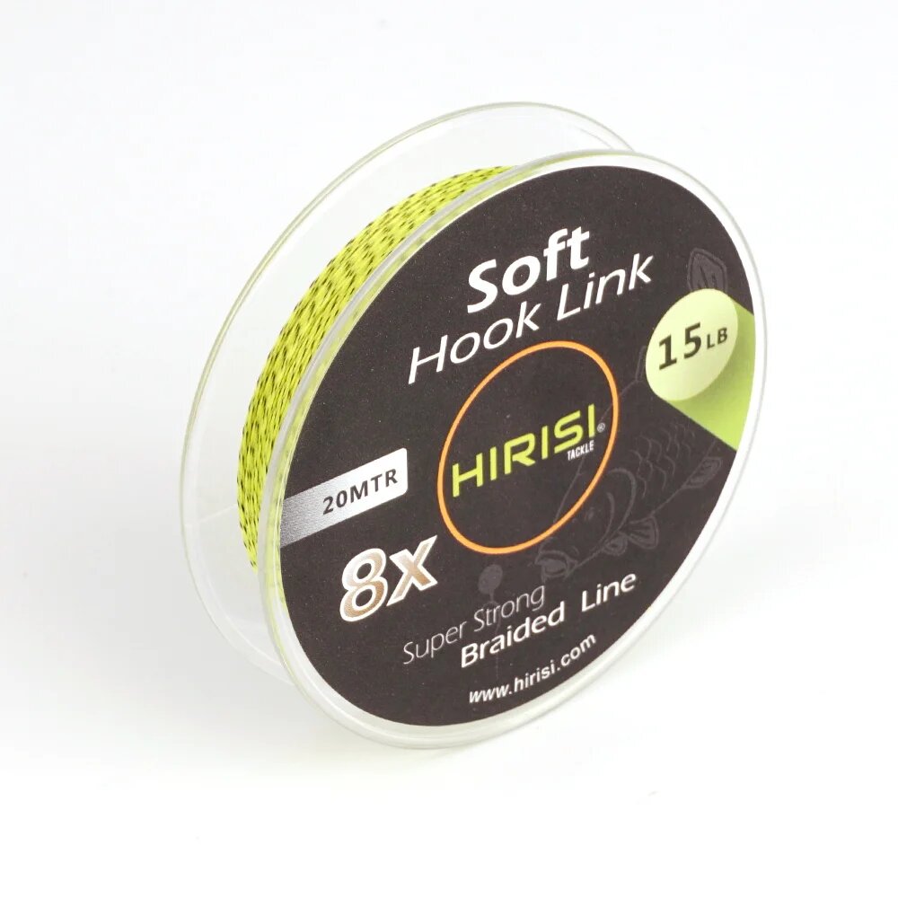 Hirisi Плетеная леска 20м, 8X, 15LB, Зеленая