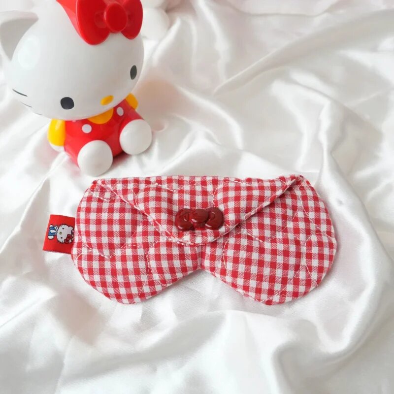 Сумка-чехол для очков Sanrio в красный белый клетку