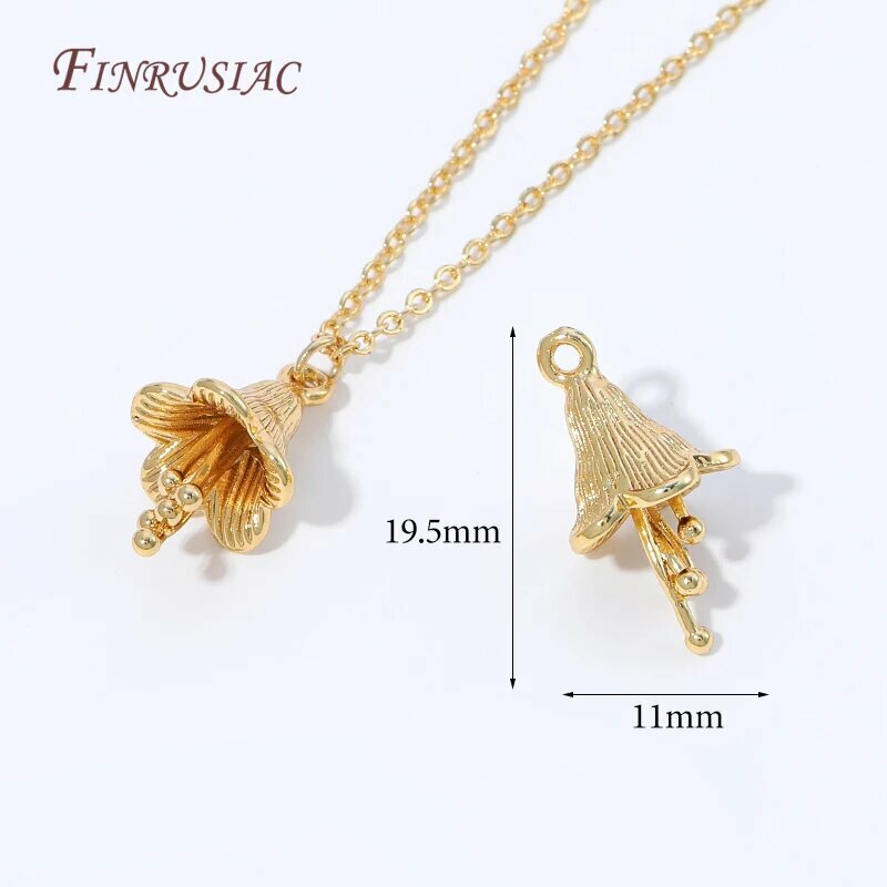 FINRUSIAC Позолоченные подвески в виде медуз из латуни 2 pieces