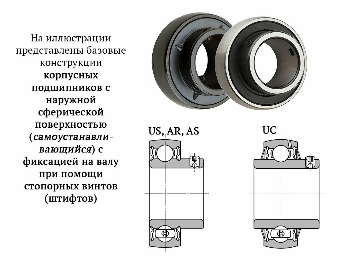 Корпусной подшипник AS204-012D1