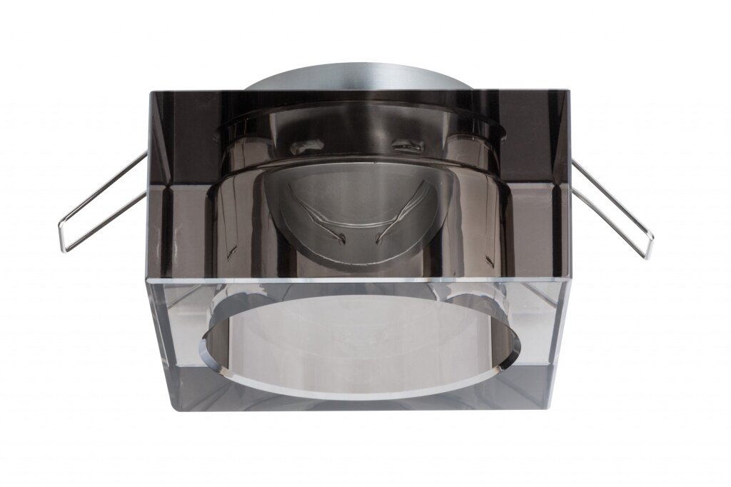 Светильник встраиваемый Paulmann Cristal 80x80мм H40мм макс.35Вт GU10/GU5.3 230/12В IP23 Дымчатый Стекло Набор 3шт. Без ламп 92608.