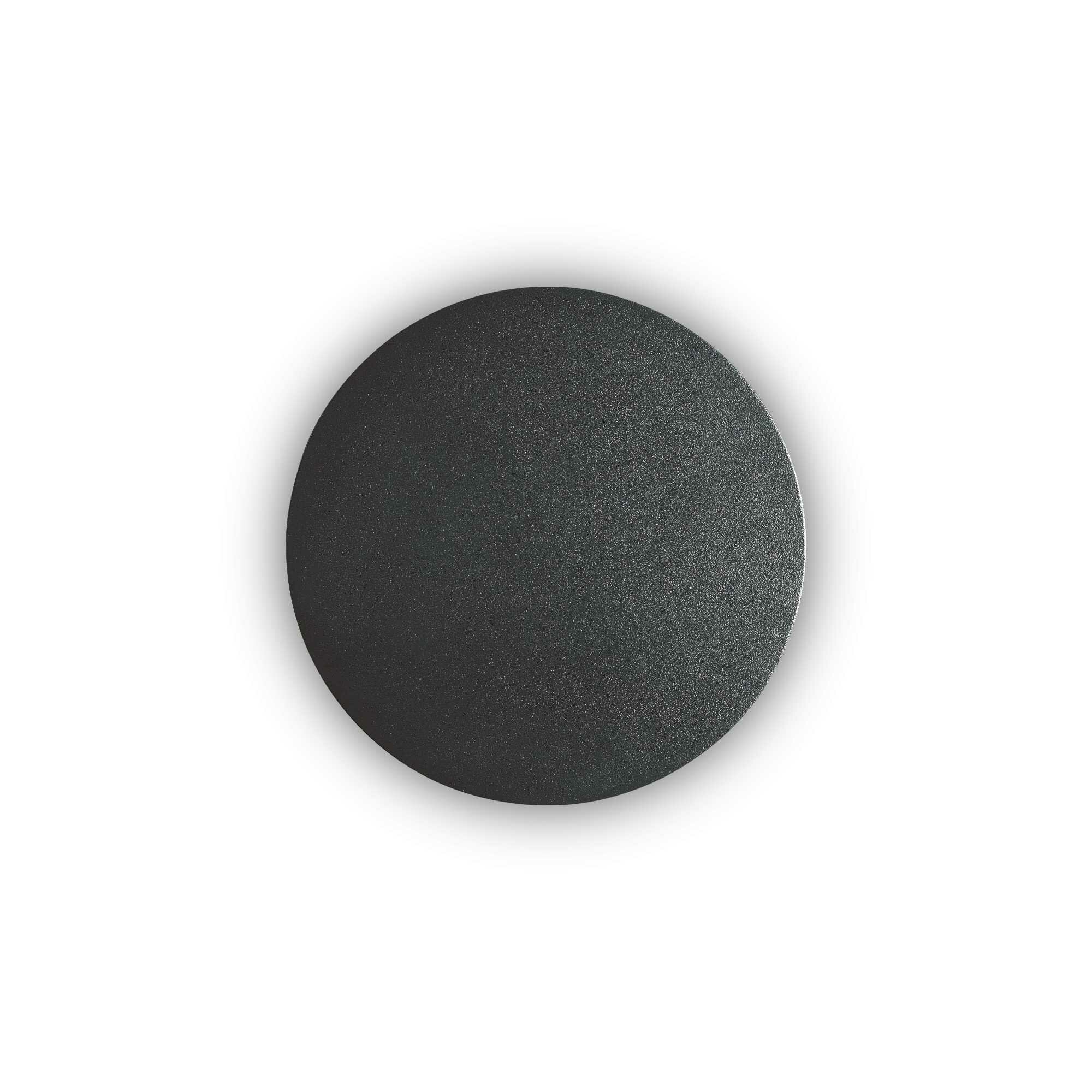 Светильник настенный ideal lux Cover AP D15 Round 9.5Вт 830Лм 3000К IP20 LED 230В Черный/Опал Алюминий/Пластик 195742.