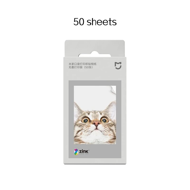 Бумага для фотопринтера MIJIA ZINK, самоклеящаяся, 50-400 листов 50sheets