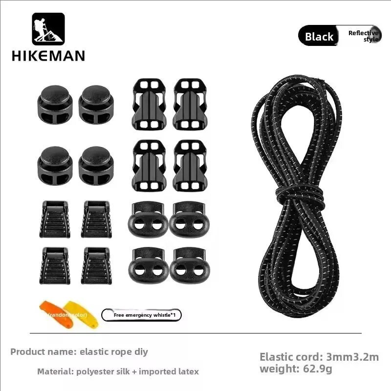Эластичный пояс HIKEMAN для рюкзака 18 частей Черный, Black Reflect