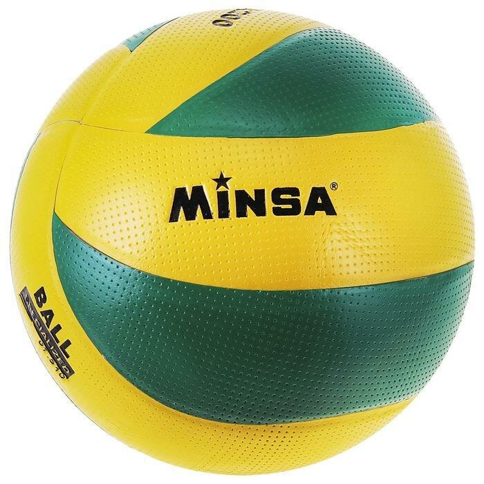 Мяч волейбольный для тренировок и спортивных игр MINSA, PU, размер 5, PU, бутиловая камера, клееный, 250 г