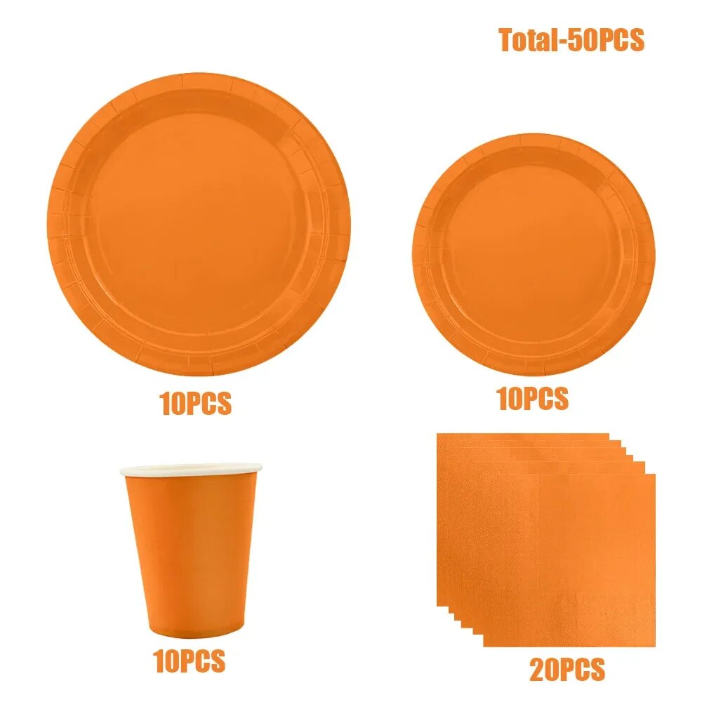Одноразовая посуда Orange Cups-10PCS — фото 1