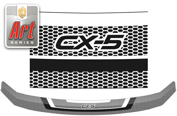 Дефлектор капота Mazda CX-5 2016-н. в. KF Серия Art черная