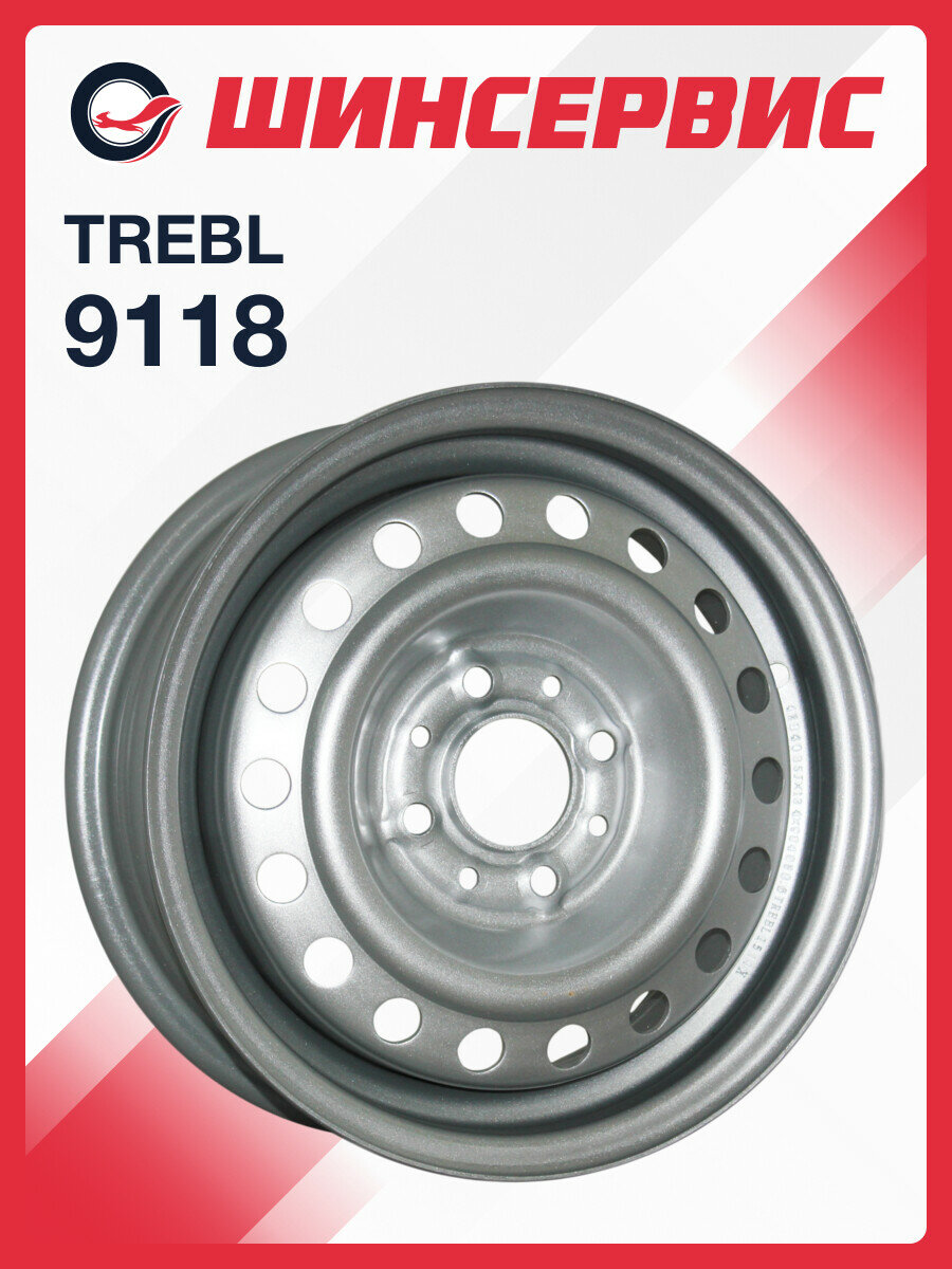 Стальной колесный диск TREBL 9118 R16.0x6.5J 5x160.0 ET60.00 ЦО65.10 для автомобиля