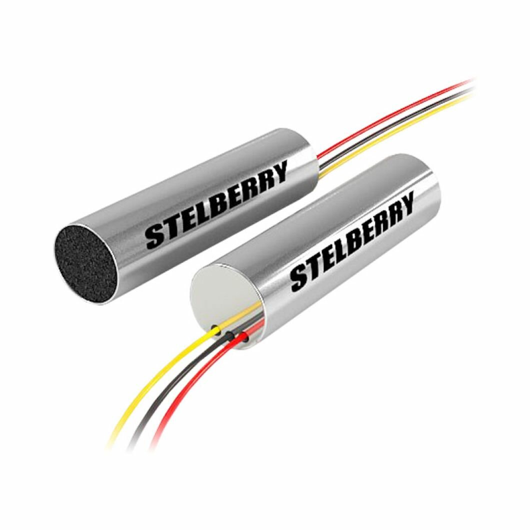 Микрофон STELBERRY M-30, для видеонаблюдения, динамический, АРУ, серебристый