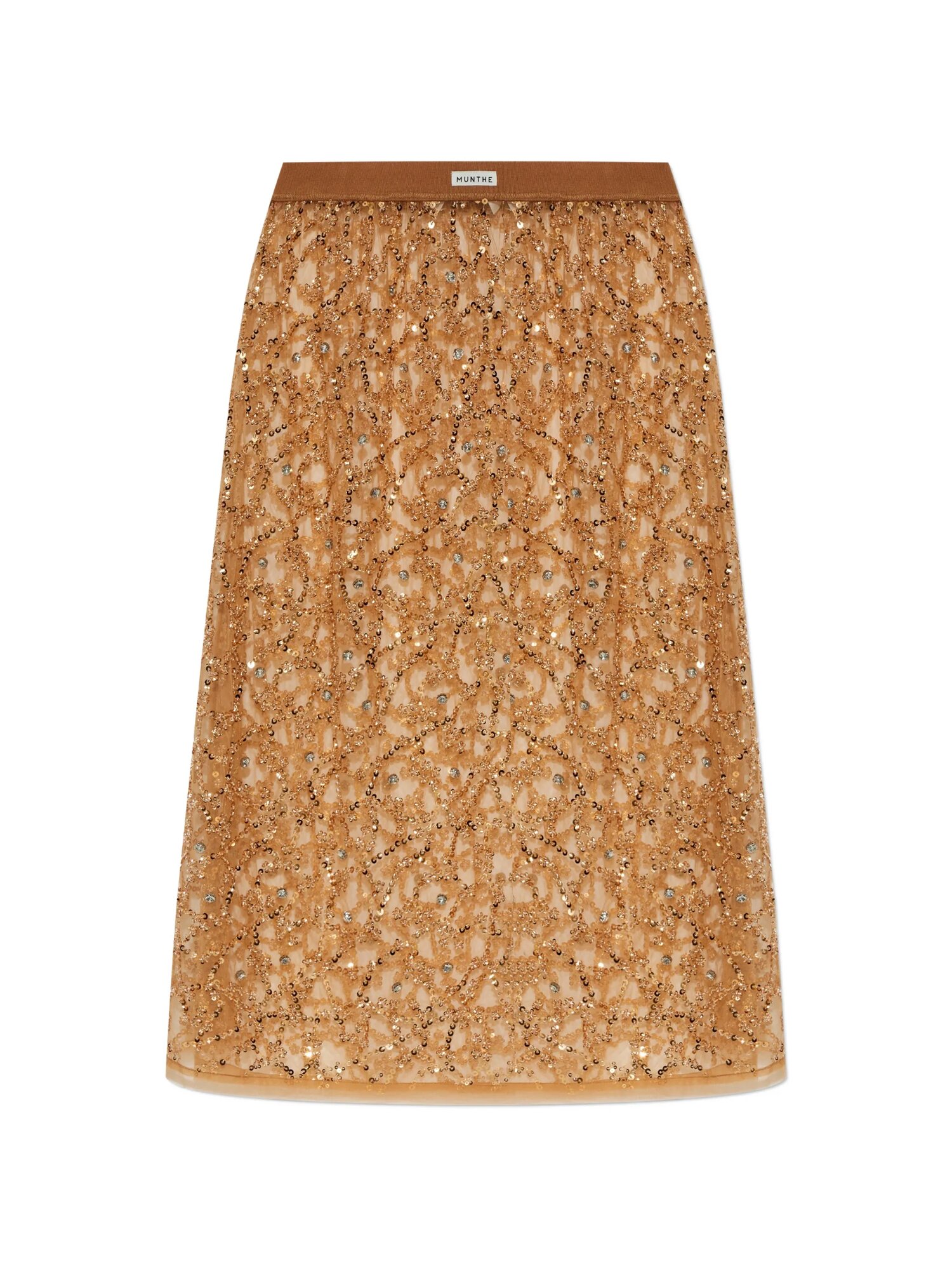 Юбка Ninia sequin-embellished beaded midi skirt