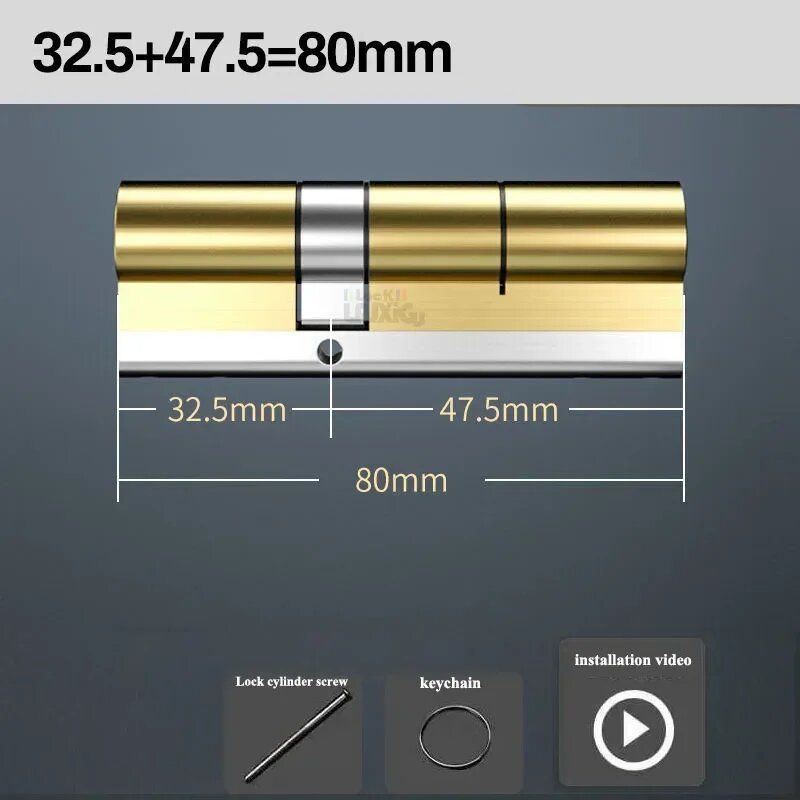 Цилиндры замков из латуни Super C-class 8 ключей 80mm32.5add47.5