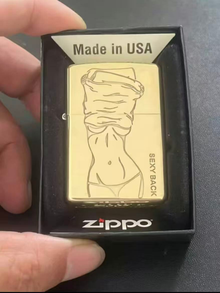 Zippo, Серия "Красивая женщина со спины", чистая медь, пустая(без заправки)