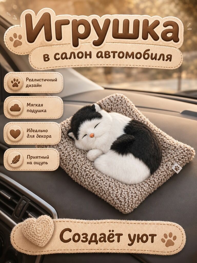 Игрушка в салон автомобиля Котёнок (маленький)