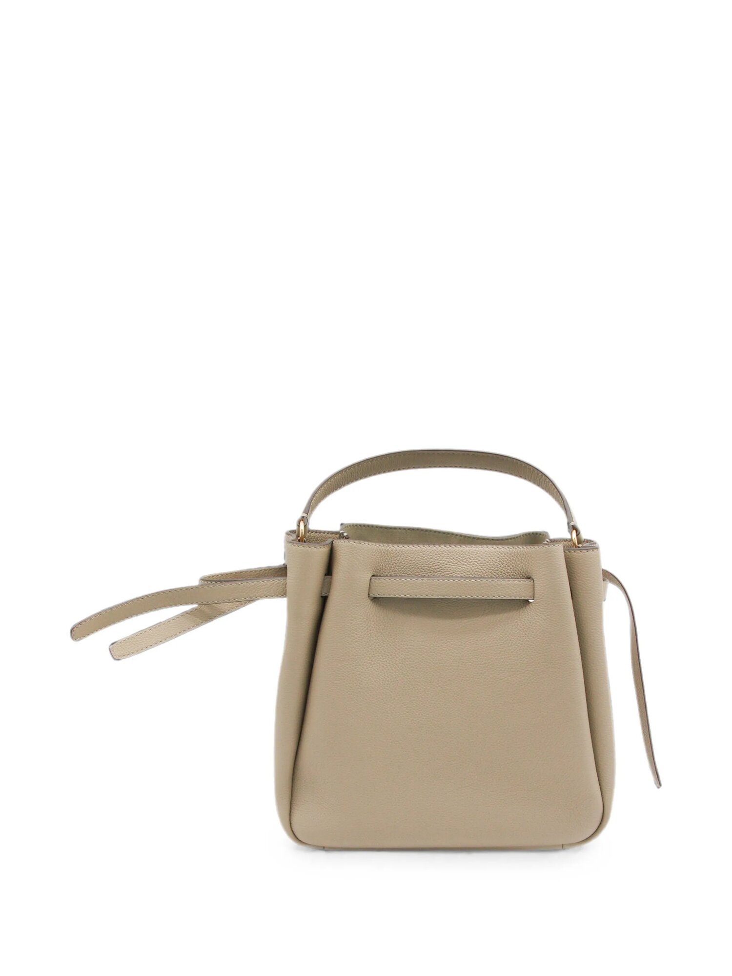 Сумка Romy logo-plaque pebbled leather bucket bag
