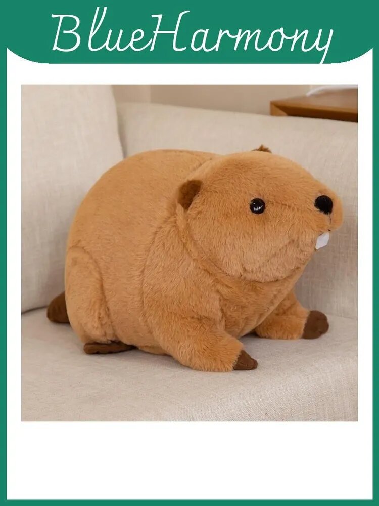 Игрушка delightful beaver плюшевая фигурка короткий мех мягкая игрушка, коричневый, 60 см