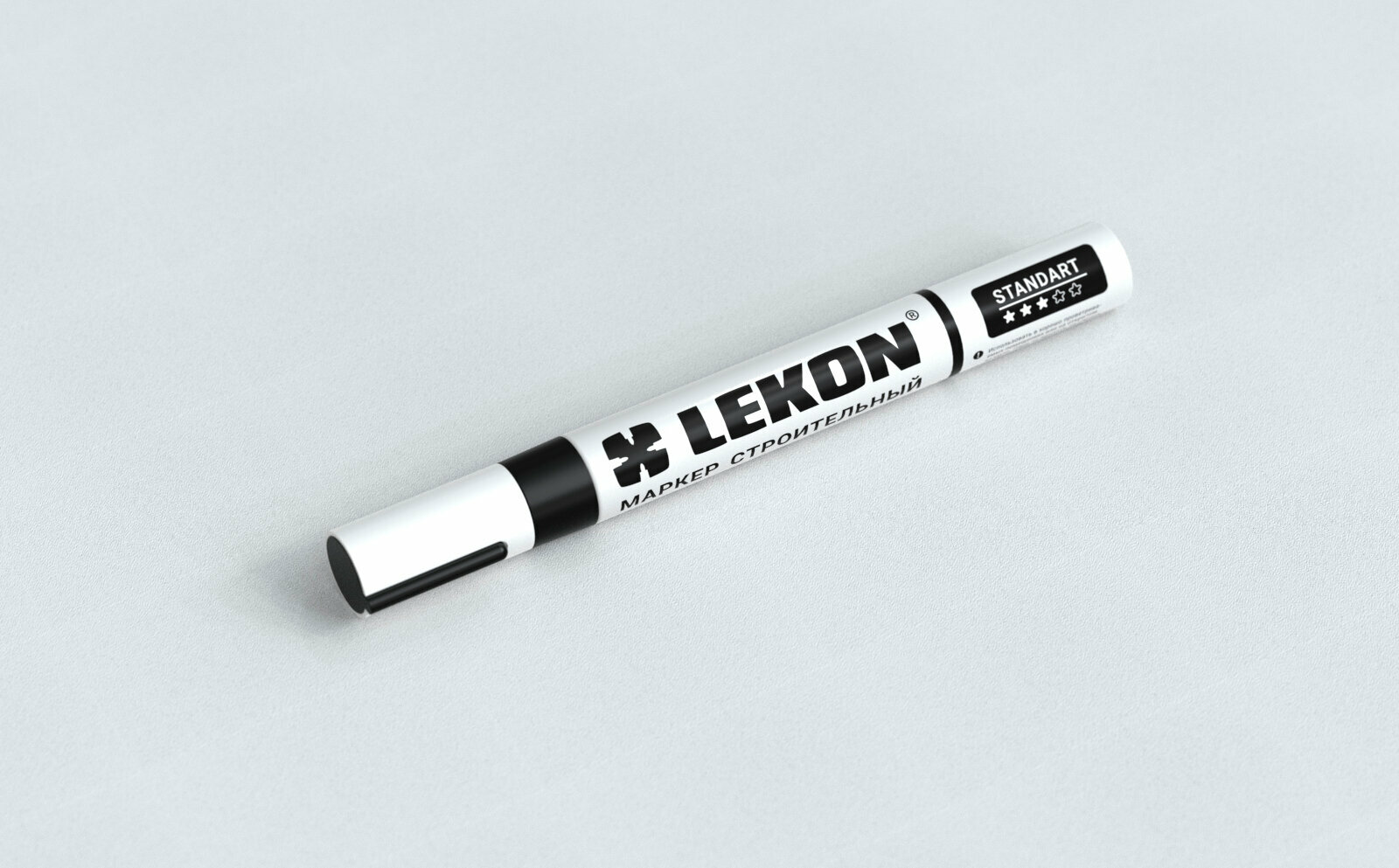 Маркер с нитроэмалью LEKON 4мм чёрный (12шт. упаковка) 011804