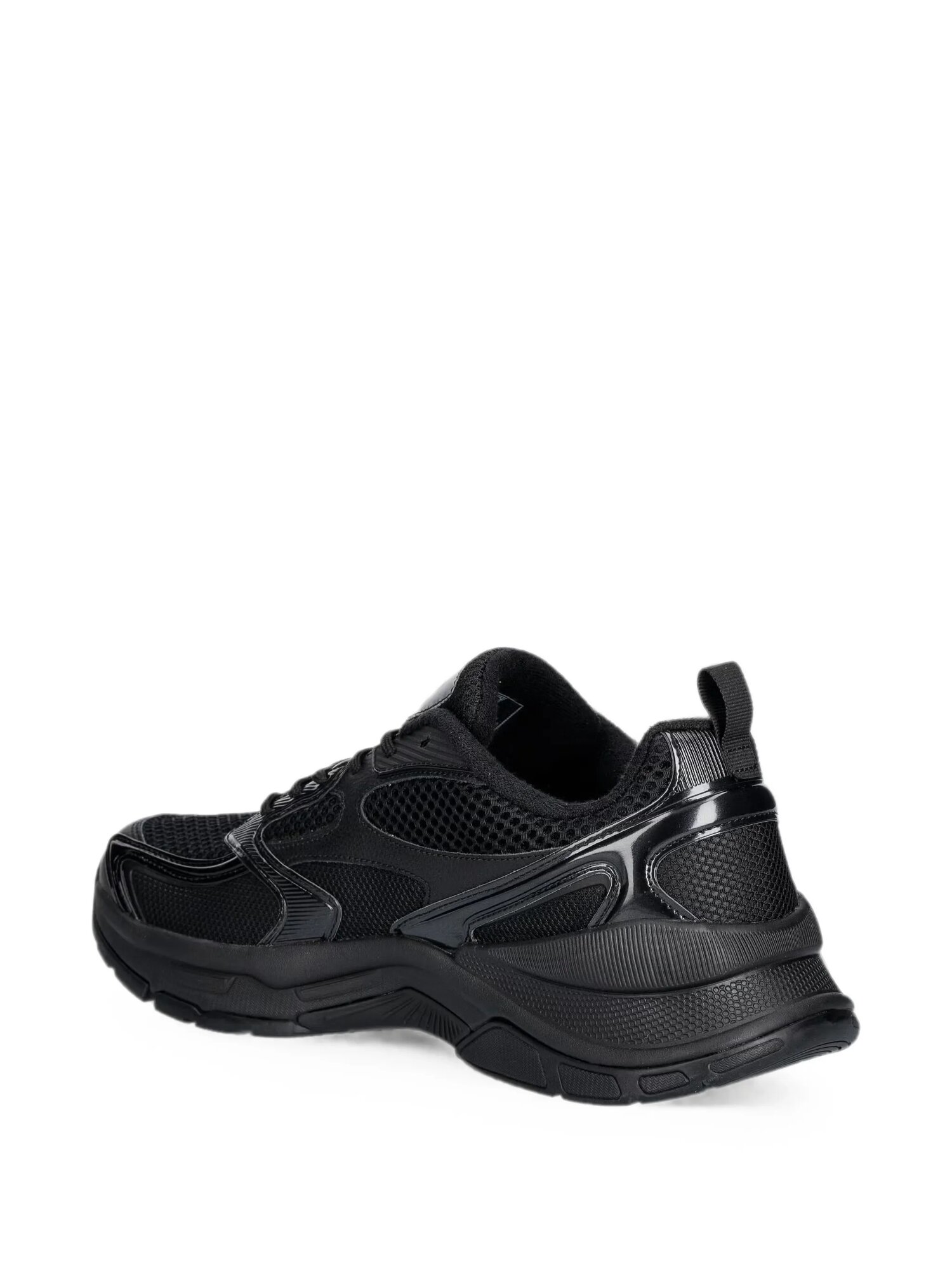 Кроссовки EA7 EMPORIO ARMANI Mesh-panelled logo-patch sneakers, размер 11.5, черный — фото 1