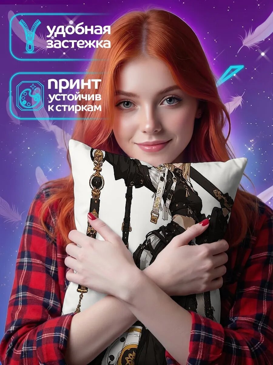 Подушка дакимакура Девушка с катаной — фото 1
