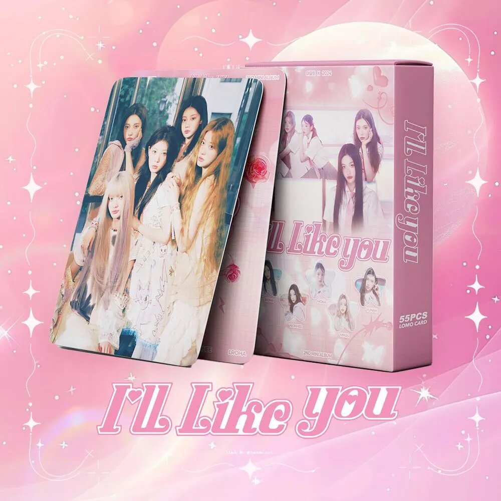 55 шт. ILLIT LOMO Card I'LL LIKE YOU Album 2024 Альбом Плакат Для K-POP Фанатов Фото мини Поздравительная открытка