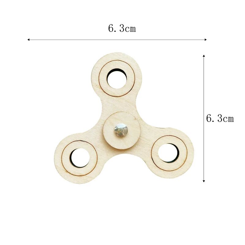 Деревянный спиннер, 6.3см, Wooden Gyroscope