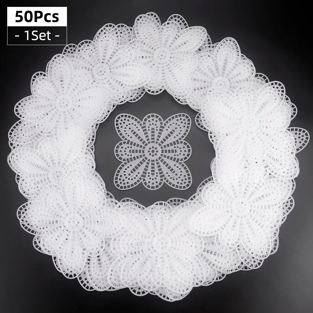 Пластиковые крючки для вязания в форме бабочек 50Pcs-1Set