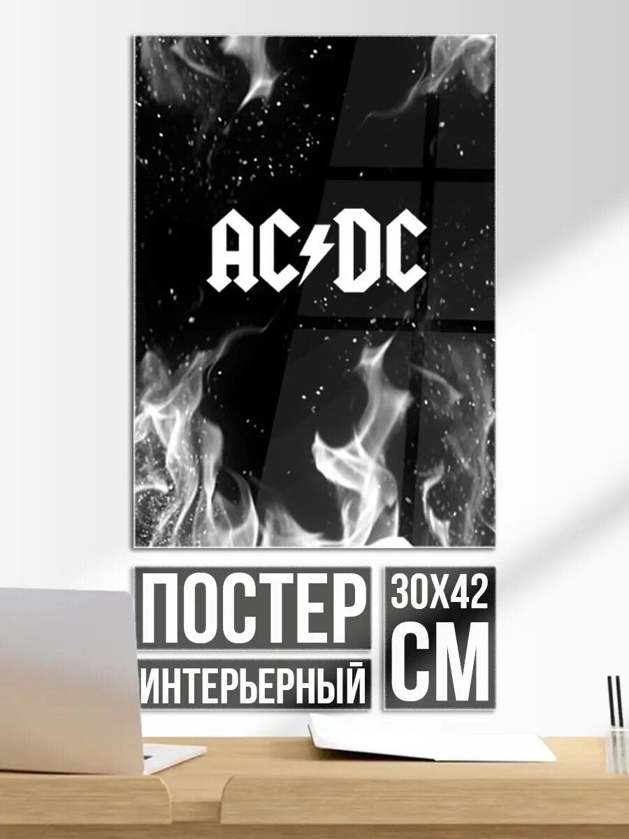 Постер на стену AC DC АС ДС