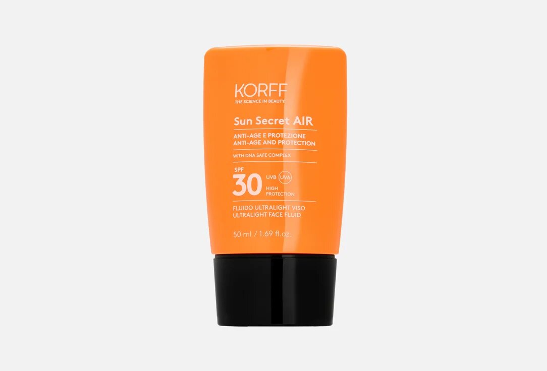 KORFF Sun secret air anti-age and protection Легкий солнцезащитный флюид для лица SPF 30+ 50 мл