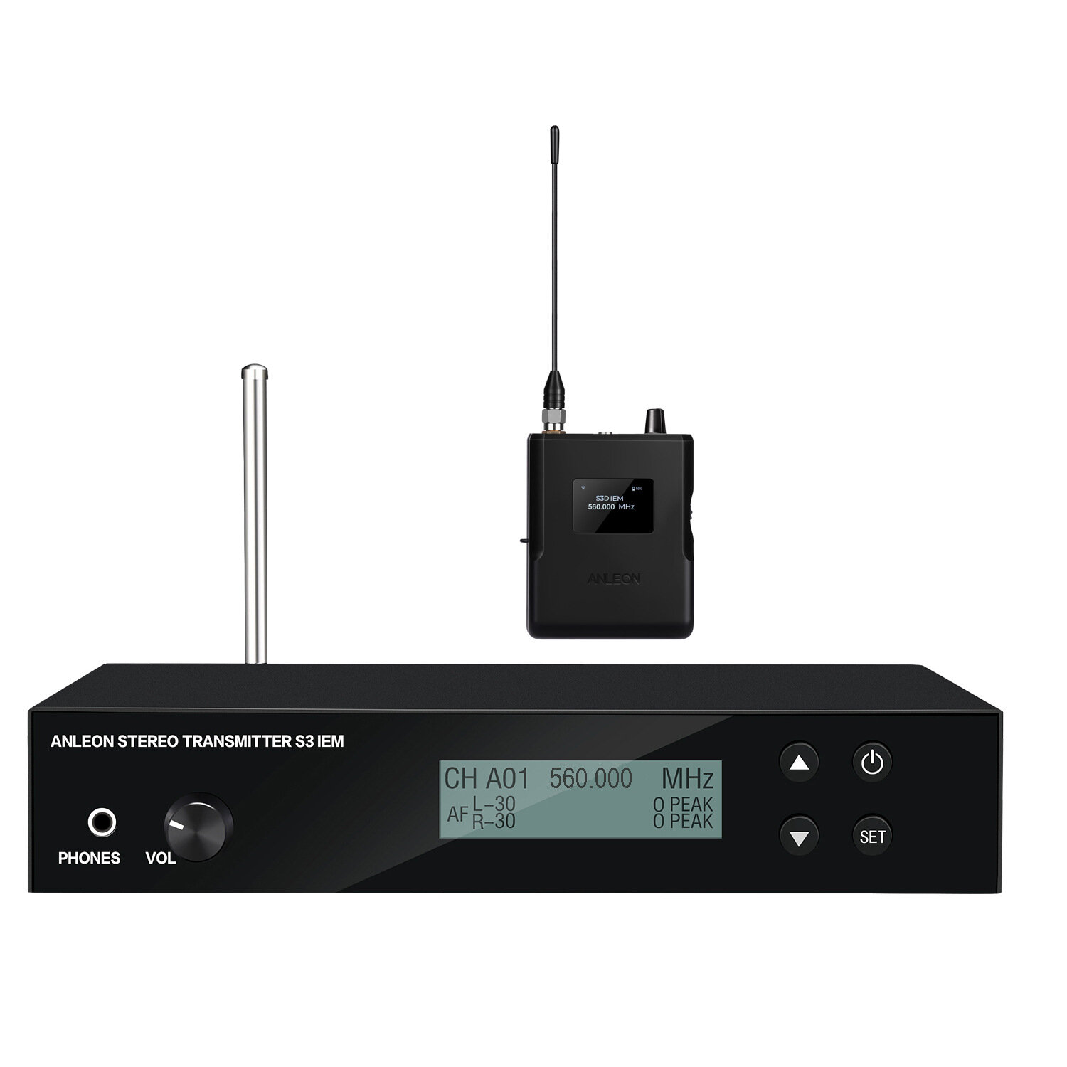 Беспроводная система мониторинга ANLEON S3D Stereo Wireless Ear Return Band S3D 560-596 МГц Приемник