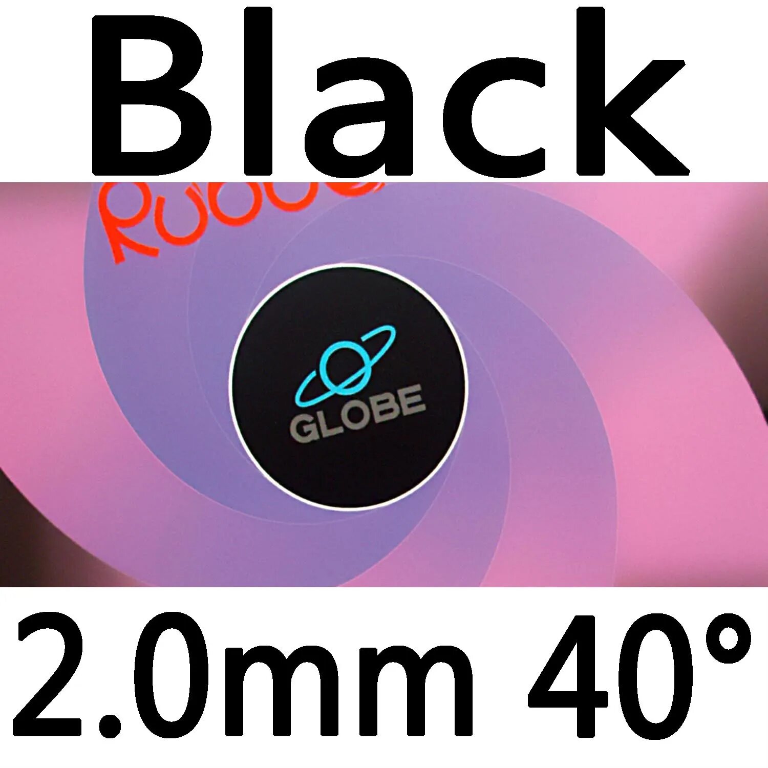 Резина для настольного тенниса Globe 999 Pips-In black 2.0mm H40