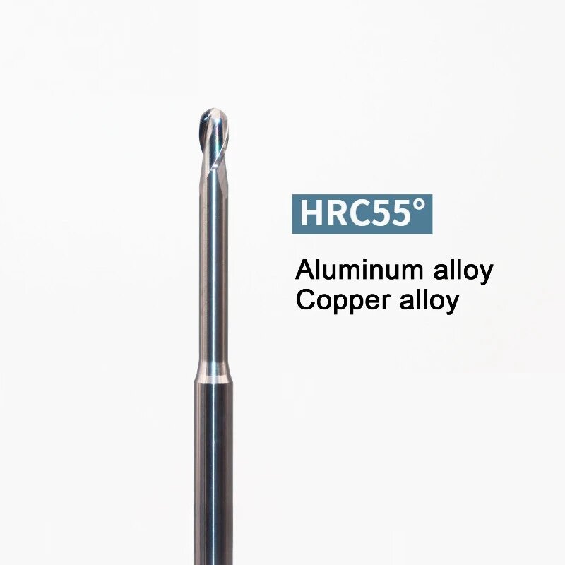 Сферическая фреза HRC55°, R1.5 мм, Al/Cu сплав, Uncoated, 50L