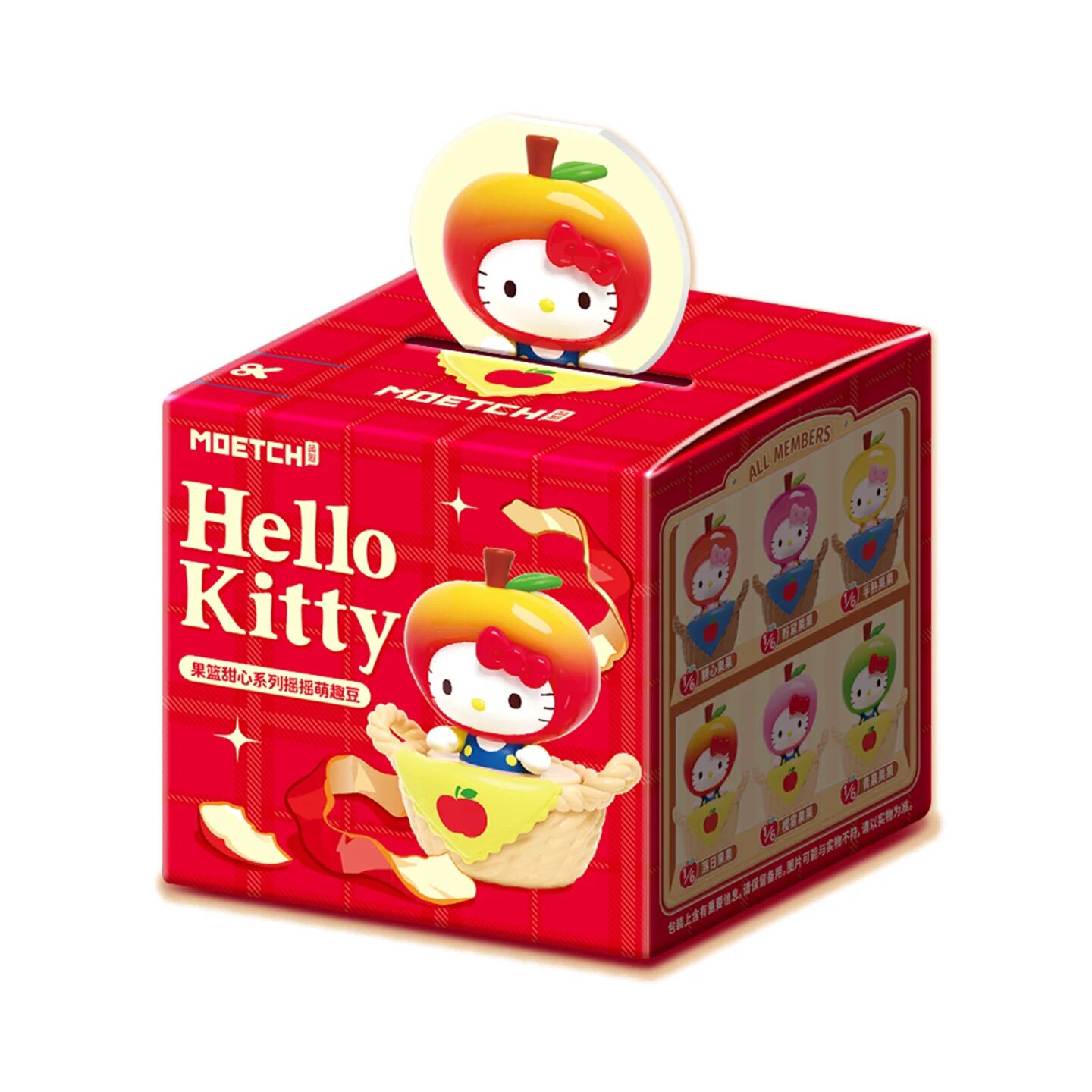 Коллекционные фигурки Moetch Hello Kitty: серия «Фруктовая корзина» (аниме-фигурки, куклы, модели, игрушки, украшения)