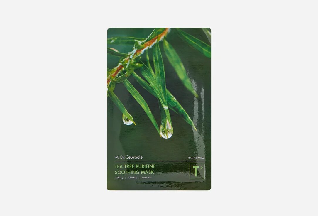 Dr. Ceuracle Tea Tree Purifine Soothing Успокаивающая тканевая маска для лица 1шт