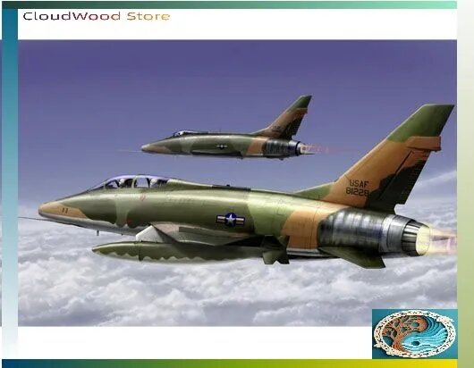 Trumpeter 01650 1:72 Американский истребитель F-100F "Супер Сейбр"Сборка моделей самолетов