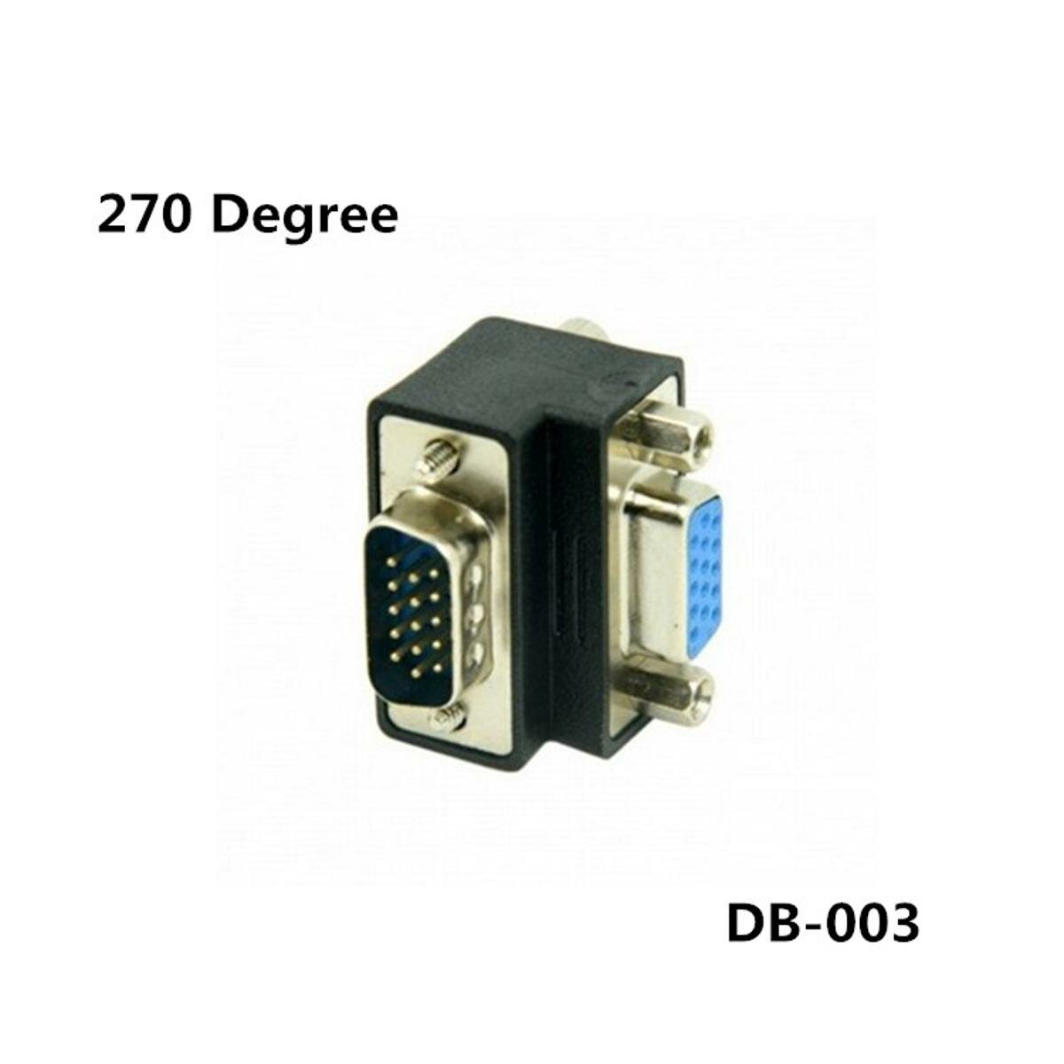 Угловой VGA 15pin Male-Female адаптер-удлинитель 270 градусов для ПК-монитора и проектора