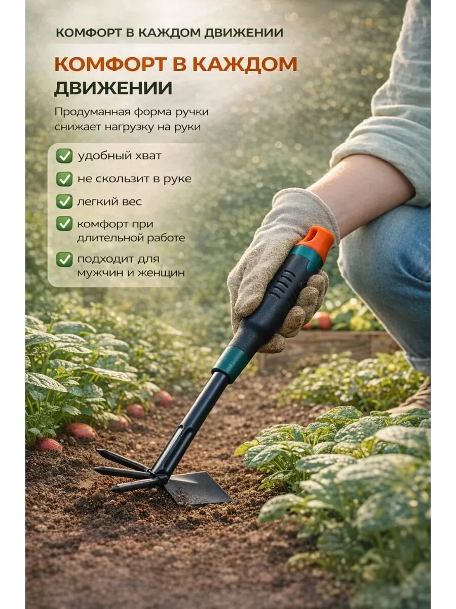 Мультиинструмент для рыхления и прополки. — фото 1