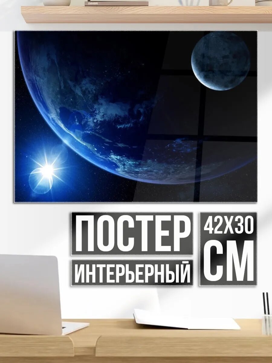Плакат постер Космическая планета