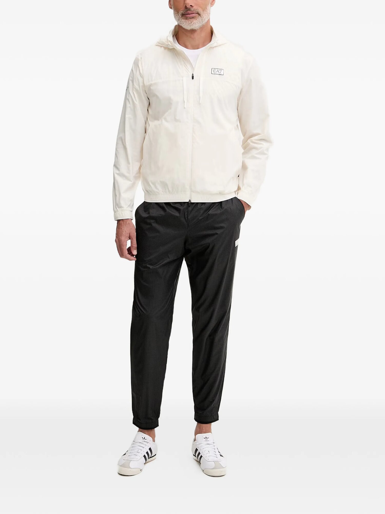 Брюки EA7 EMPORIO ARMANI Grid-pattern track pants, размер 46, разноцветный — фото 1
