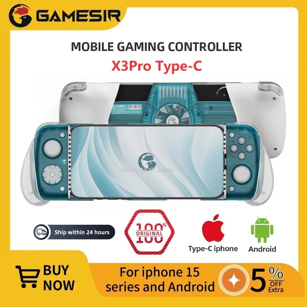 GameSir X3 pro Мобильный геймпад с эффектом Холла с охлаждающим вентилятором для Android и iPhone - беспроводной джойстик для игр