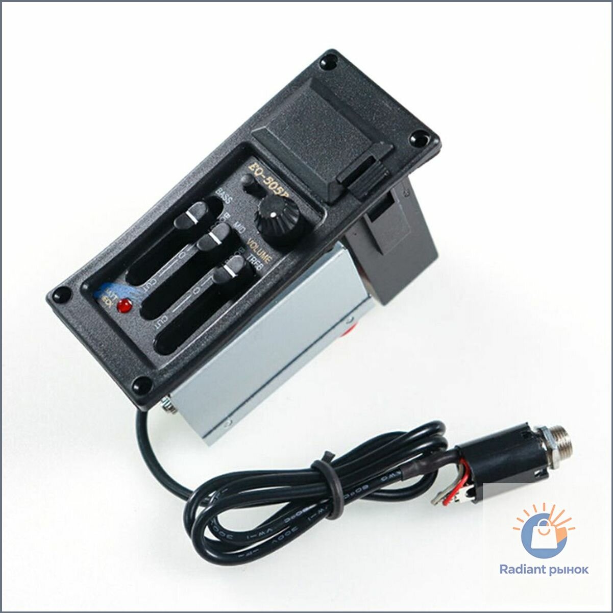 Пьезо-звукосниматель EQ-505R для акустической гитары, 3 полосы, регулировка тембра и громкости