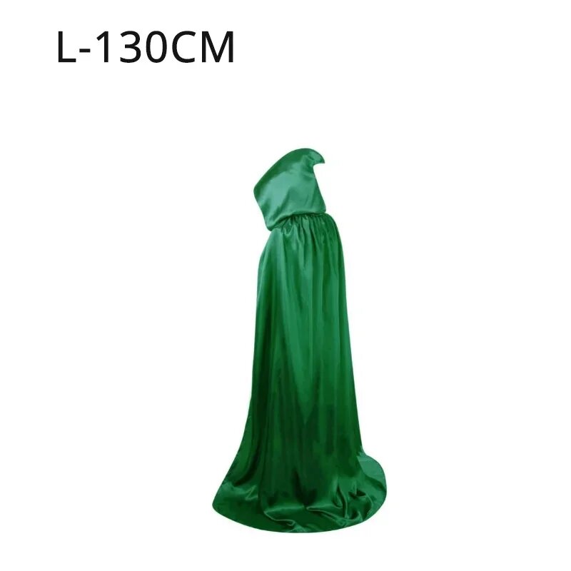 Черный плащ ведьмы Изумрудный, Green-L-1PC